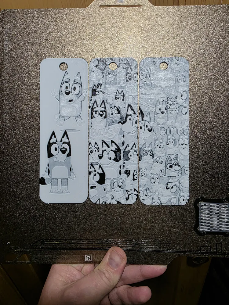 Bluey Fanart Hueforge Bookmarks 2color Black/White - Free 3D Print ...
