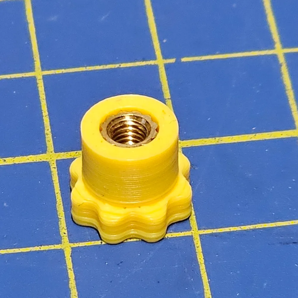 3D Printed Knob with M3 Brass Inserts by Myzhar MakerWorld: Download ...