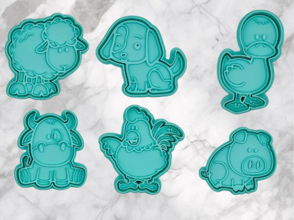 Farm animal cookie cutter set - Free 3D Print Model - MakerWorld