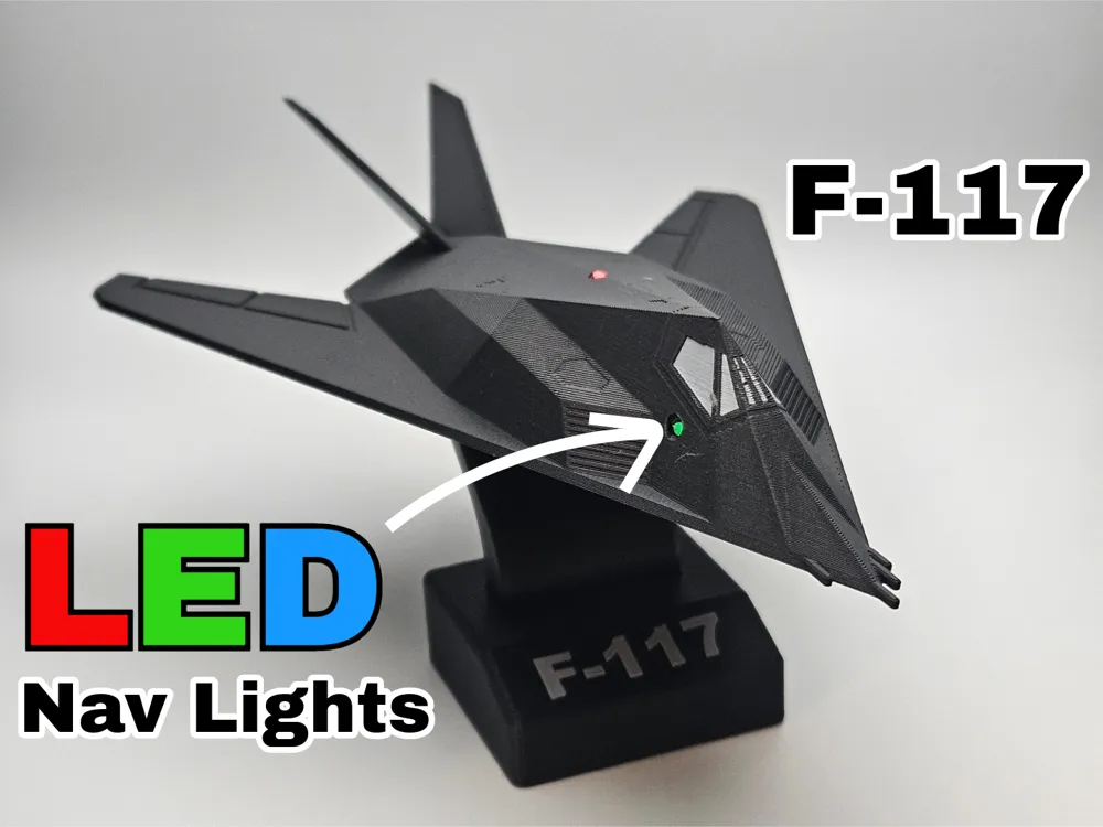Kit de Avión LED F117 - Modelo de impresión 3D gratuito - MakerWorld