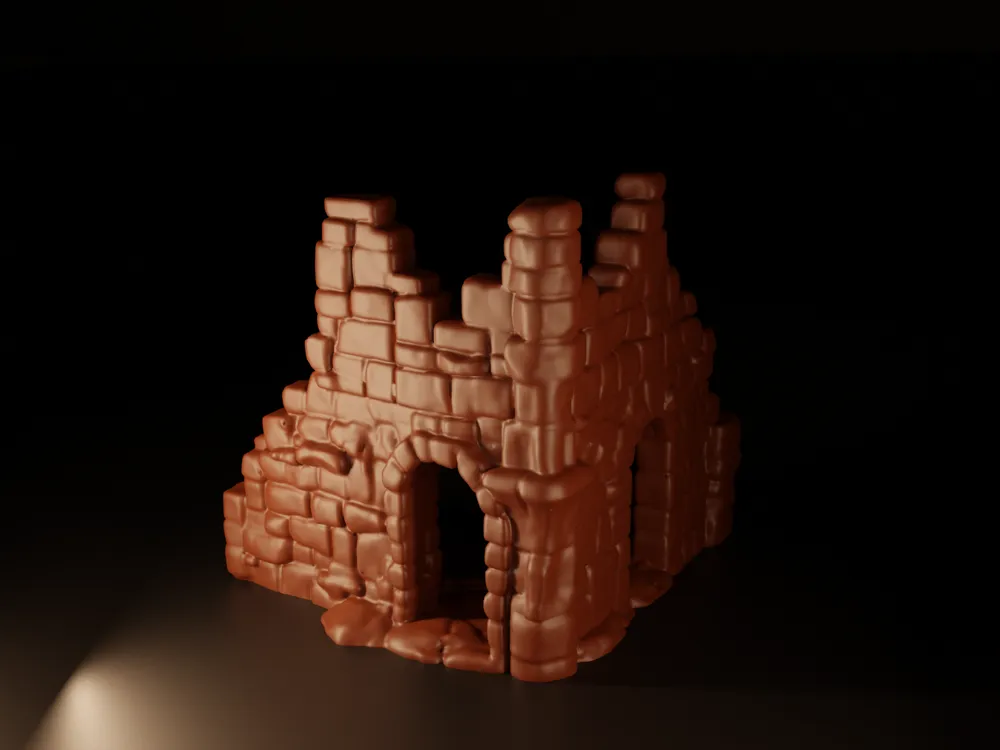 Ruined building - DND wargaming terrain - Free 3D Print Model - MakerWorld