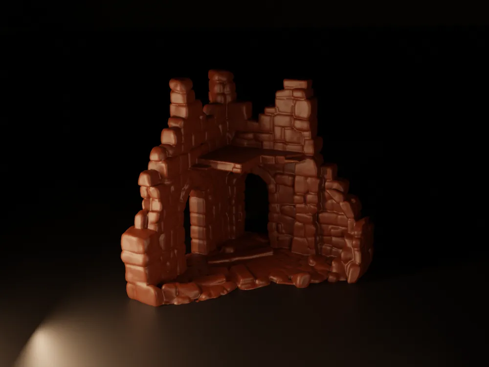 Ruined building - DND wargaming terrain - Free 3D Print Model - MakerWorld