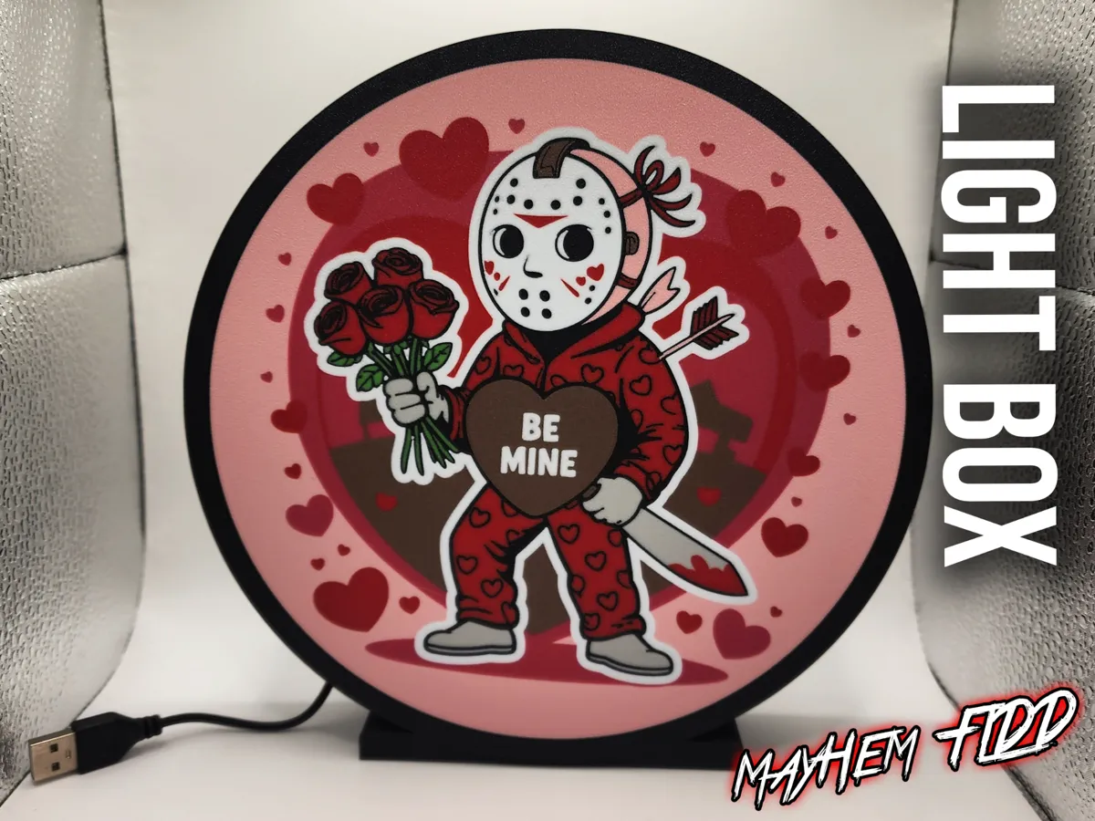 Friday the 13th - Jason Be Mine - Light Box - Free 3D Print Model ...