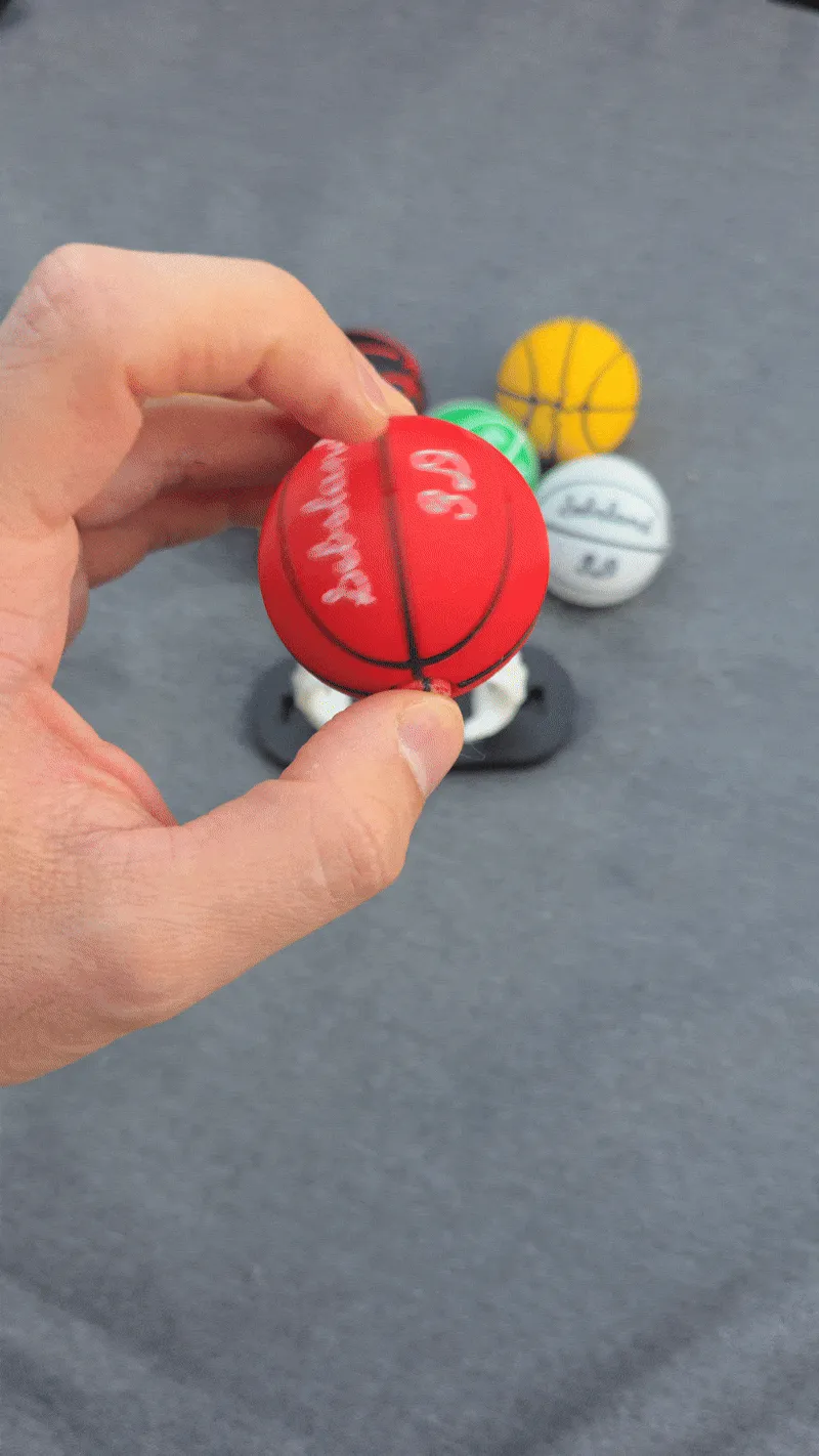 Basketball fidget spinner & stand AMS/ NO AMS - Free 3D Print Model ...
