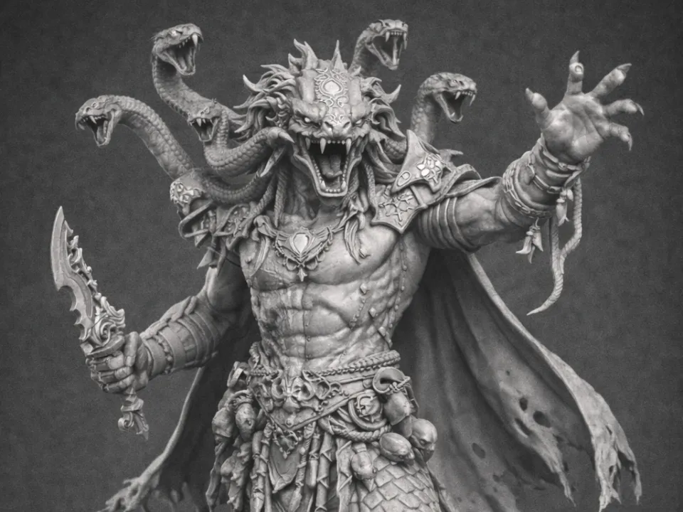 DnD Señor de la Guerra Serpiente Anathema - Modelo de impresión 3D ...