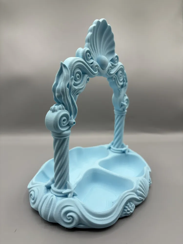 Seashell Arch Jewelry Stand & Catch-all Tray - Free 3D Print Model ...