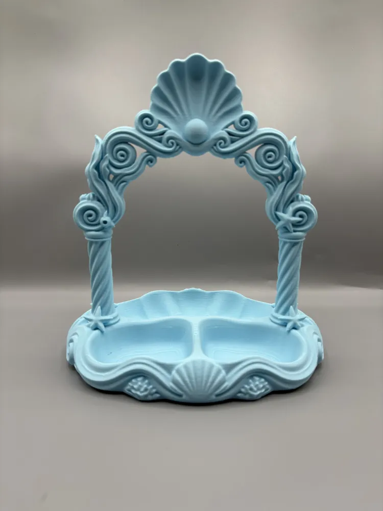 Seashell Arch Jewelry Stand & Catch-all Tray - Free 3D Print Model ...