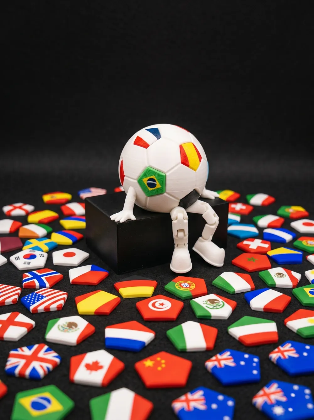 Articulated Soccer World Cup Buddy with flags - Free 3D Print Model ...