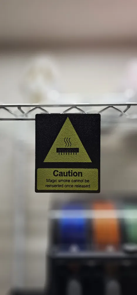 Magic Smoke Warning – Funny Electronics Gag Sign by Acesxwild87 ...
