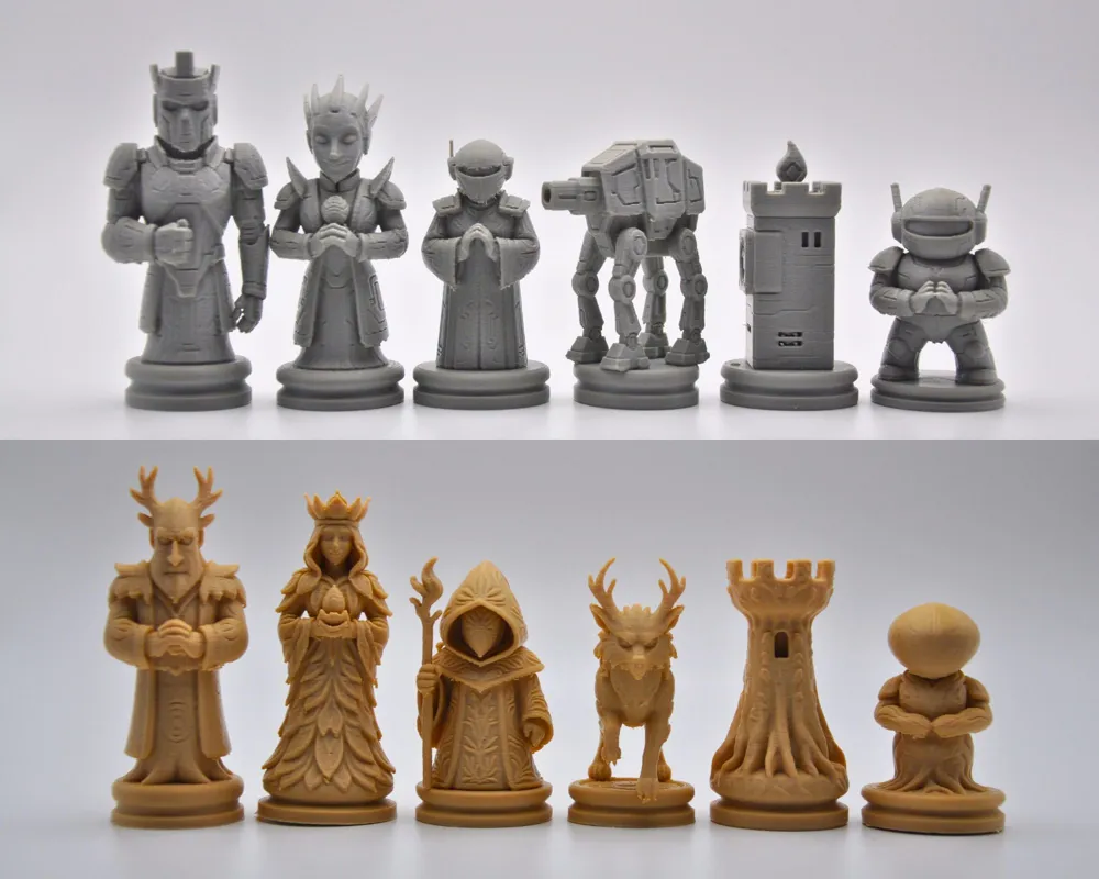 Nature Chess Set - Free 3D Print Model - MakerWorld