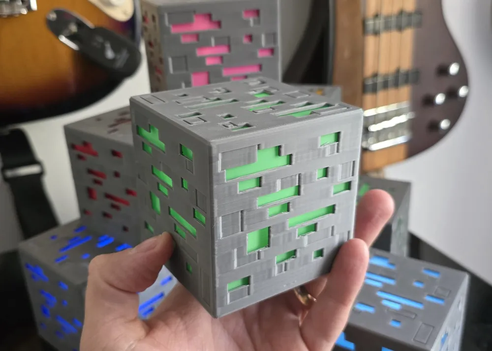 MINECRAFT ORE TEA LIGHT BOX by DT3D_PRINT MakerWorld: Download Free 3D ...