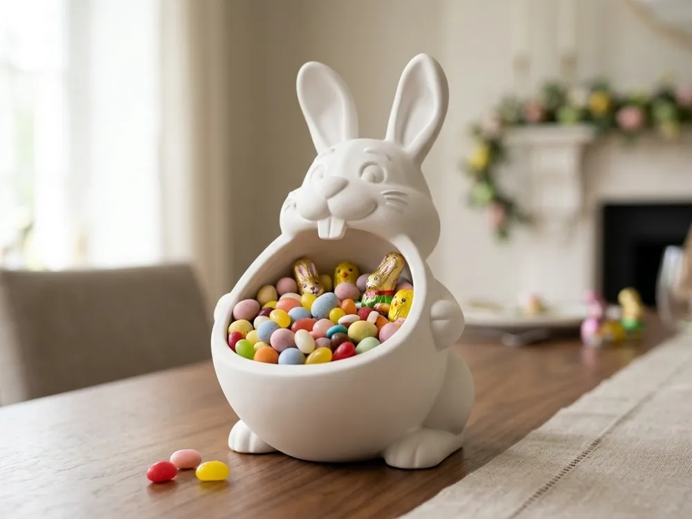 Easter Bunny Candy Bowl – Cute Rabbit Treat Holder - Free 3D Print ...