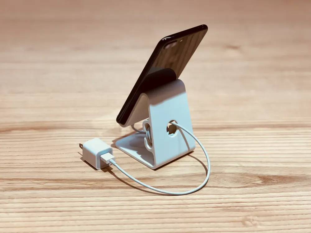 Minimalist Phone Stand with Cable Organizer by KTX992 - MakerWorld