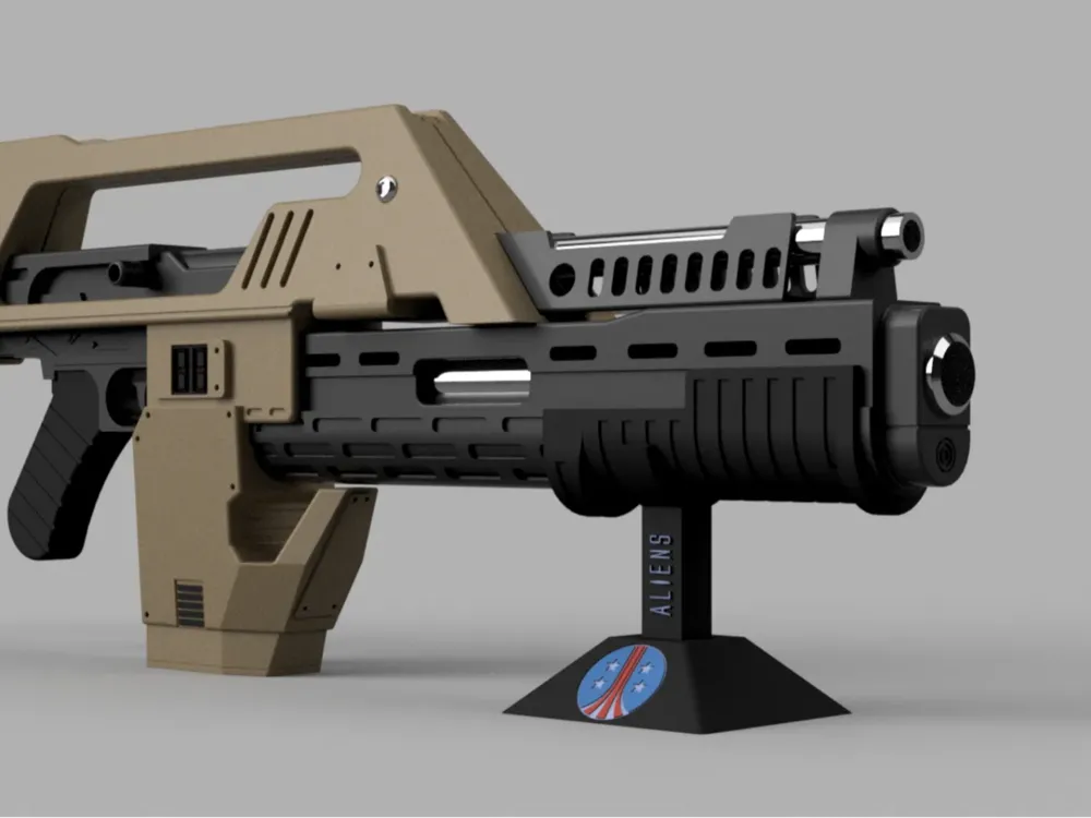 ALIENS M41A Plasma Rifle Stand - Free 3D Print Model - MakerWorld