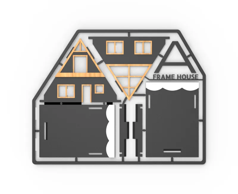 A-Frame House Kit Card by LAYRLAB - MakerWorld