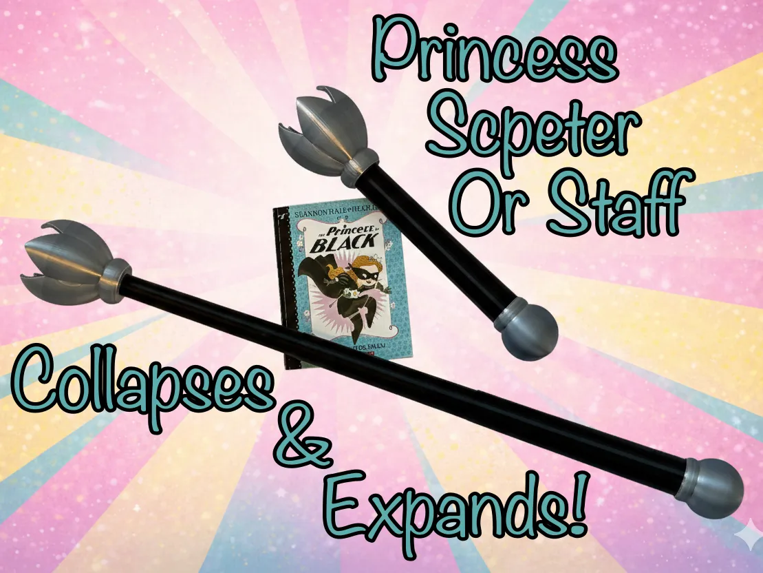 Scettro o Bastone Pieghevole della Principessa in Nero - Modello di ...