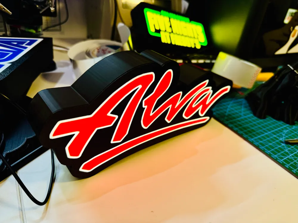 Alva - Skate Brand Logo - Light Box by vidguide - MakerWorld