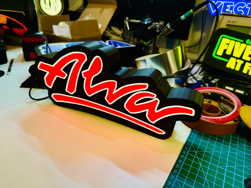 Alva - Skate Brand Logo - Light Box by vidguide - MakerWorld