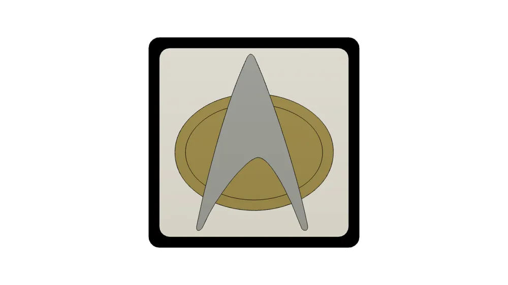 Star Trek Combadge Coaster by Scubafan - MakerWorld
