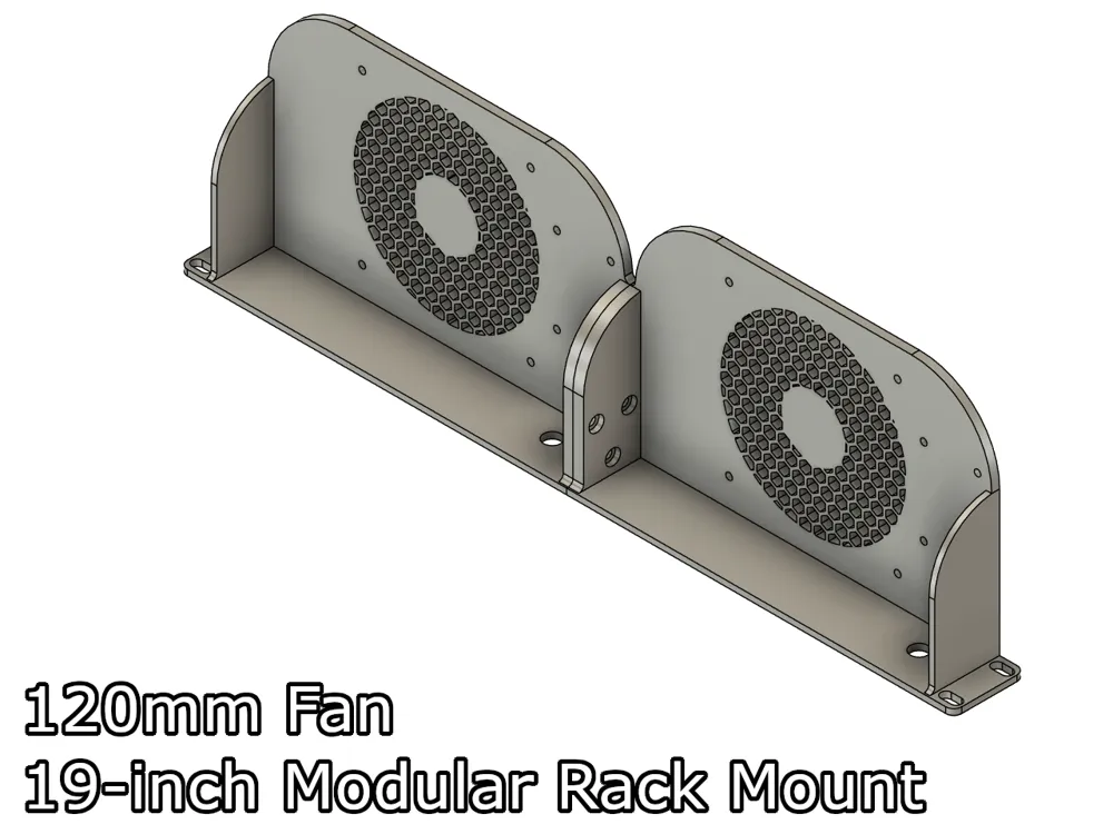 120mm fan modular mount for 19-inch rack by Mauker MakerWorld: Download ...