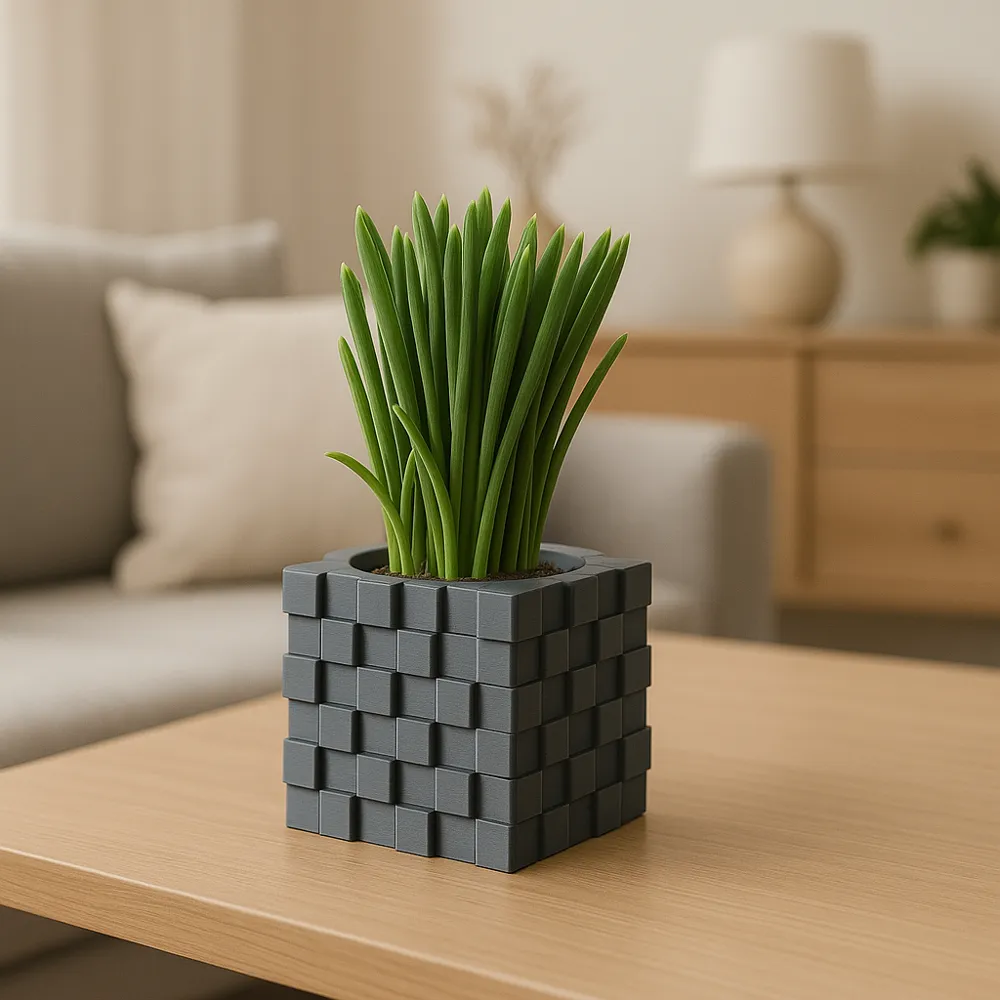 Cubic Pixelated Vase – 3D Printable Planter - Free 3D Print Model ...