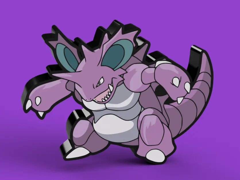 Nidoking Lightbox by Sitsero - MakerWorld