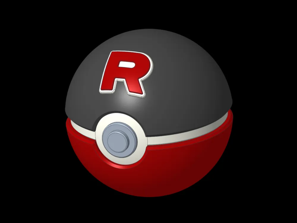 Pokeball Team Rocket - Free 3D Print Model - MakerWorld