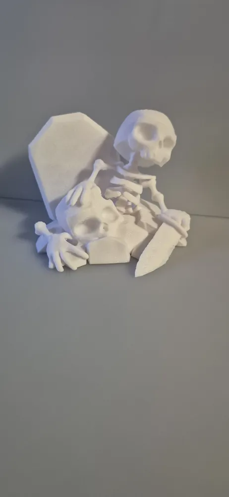Halloween – a skeleton crawling out of its grave - Free 3D Print Model ...