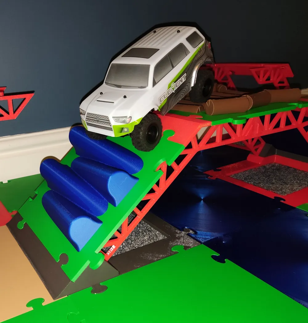 RC Crawler Park - Plate Riser 40 Deg. 1:18 & 1:24 - Free 3D Print Model ...