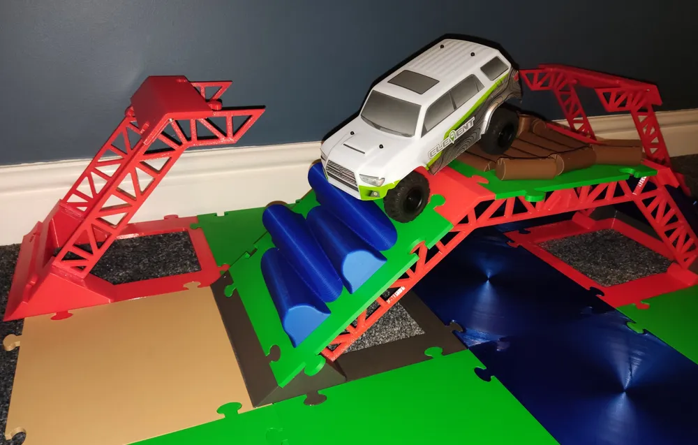 RC Crawler Park - Plate Riser 40 Deg. 1:18 & 1:24 - Free 3D Print Model ...