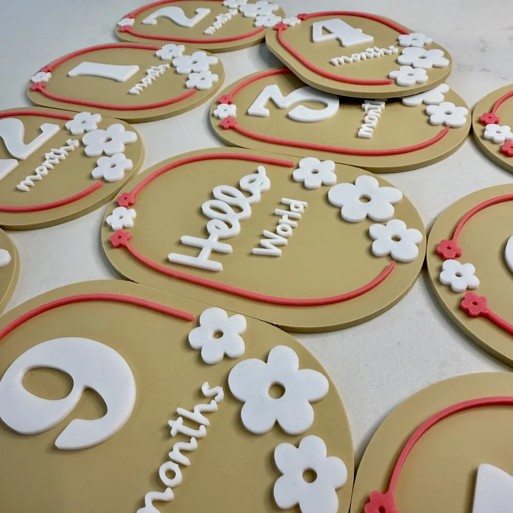 Baby Milestones - Flowers - Free 3D Print Model - MakerWorld