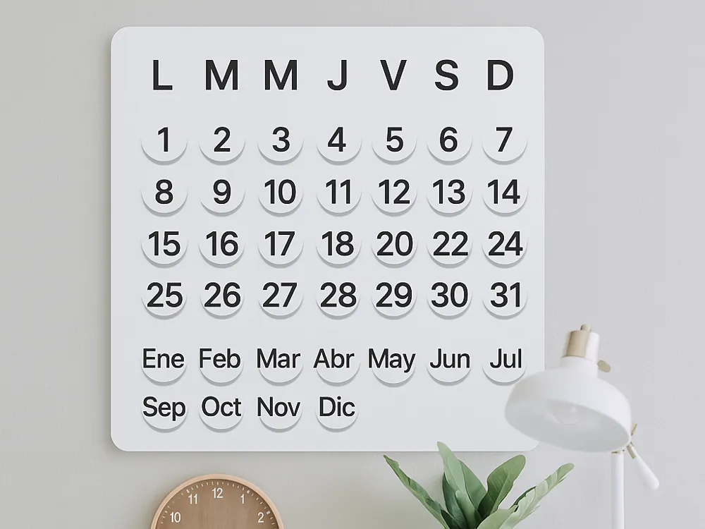 Minimalist Wall Calendar by Designspain MakerWorld: Download Free 3D Models