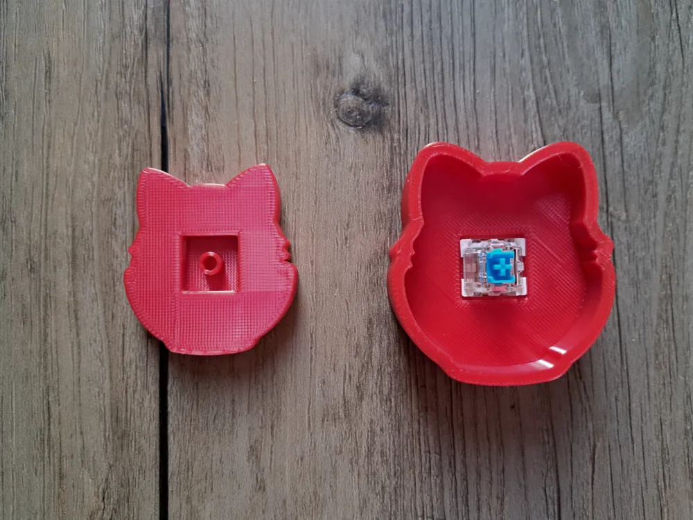 Kitten cat in cup fidget clicker - keyboard switch - Free 3D Print ...
