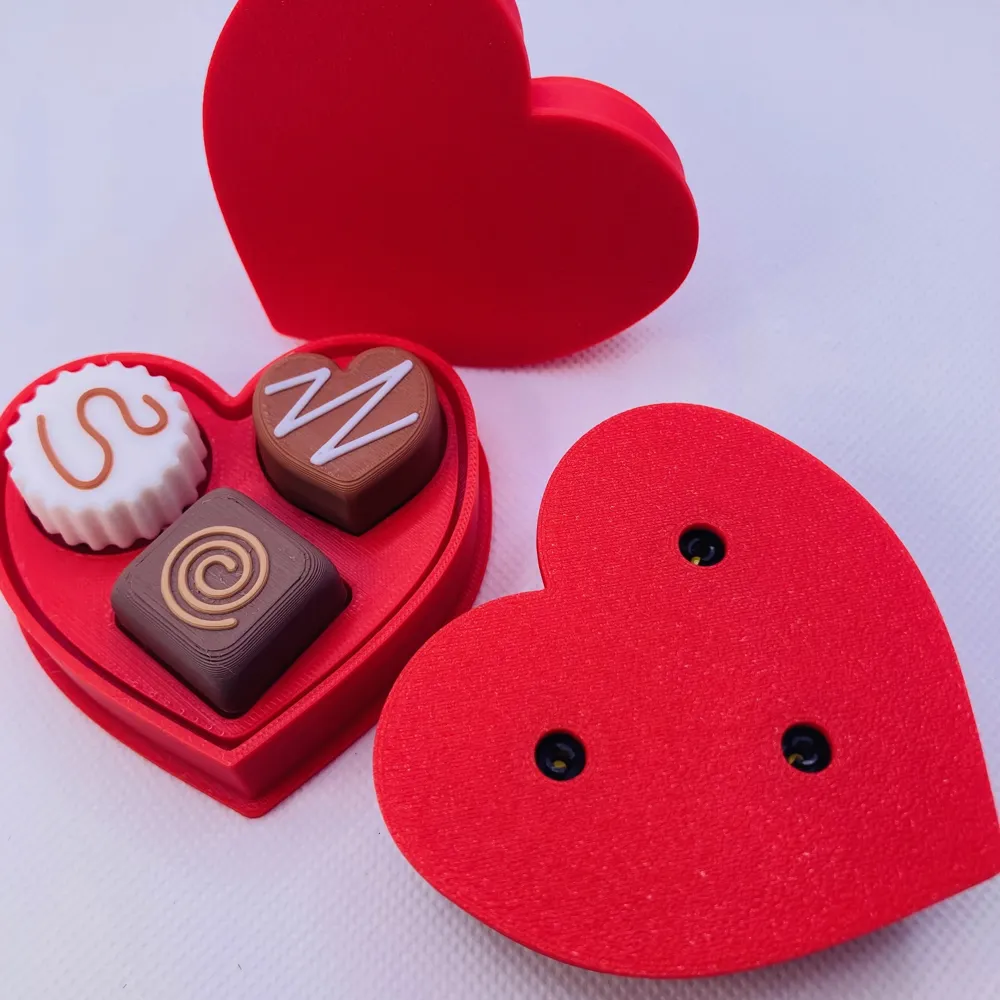 Valentines Box of Chocolates Clicker Fidget - Free 3D Print Model ...
