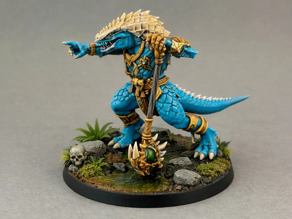Lizardmen Warlord - Free 3D Print Model - MakerWorld