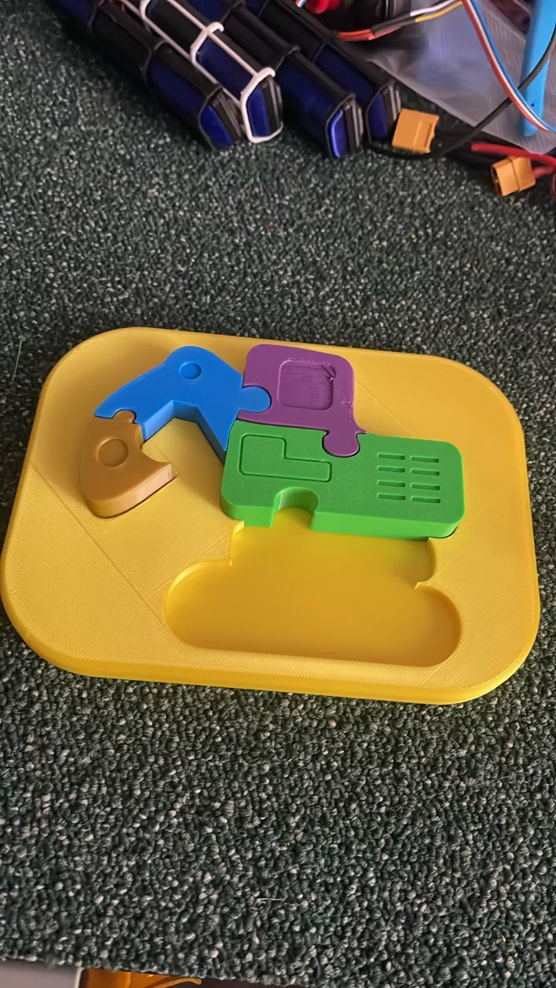 Excavator puzzle for kids by intommy - MakerWorld
