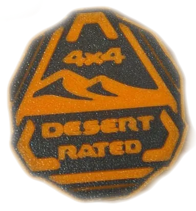 JEEP Desert Rated Badge 4x4 by PERSONAL3D - MakerWorld