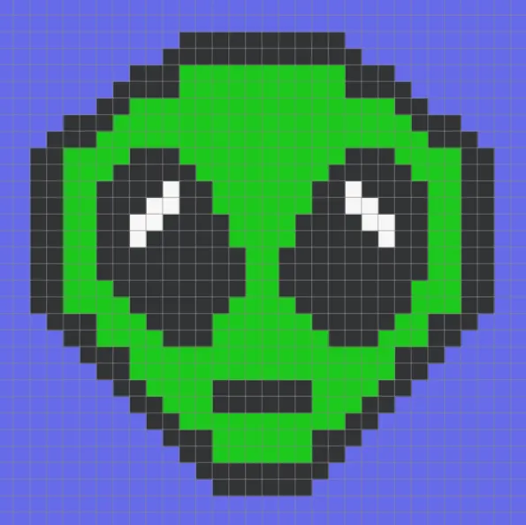 Alien Pixel Art - Free 3D Print Model - MakerWorld