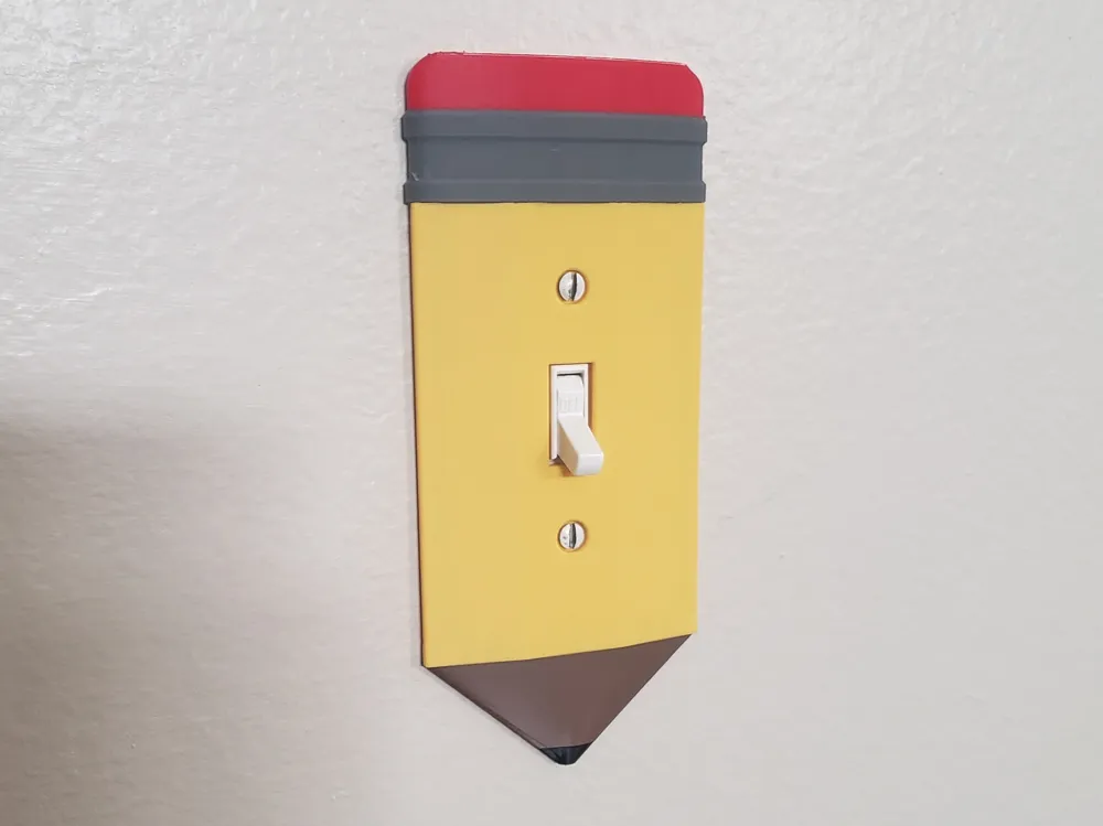 Pencil Light Switch Cover - Free 3D Print Model - MakerWorld