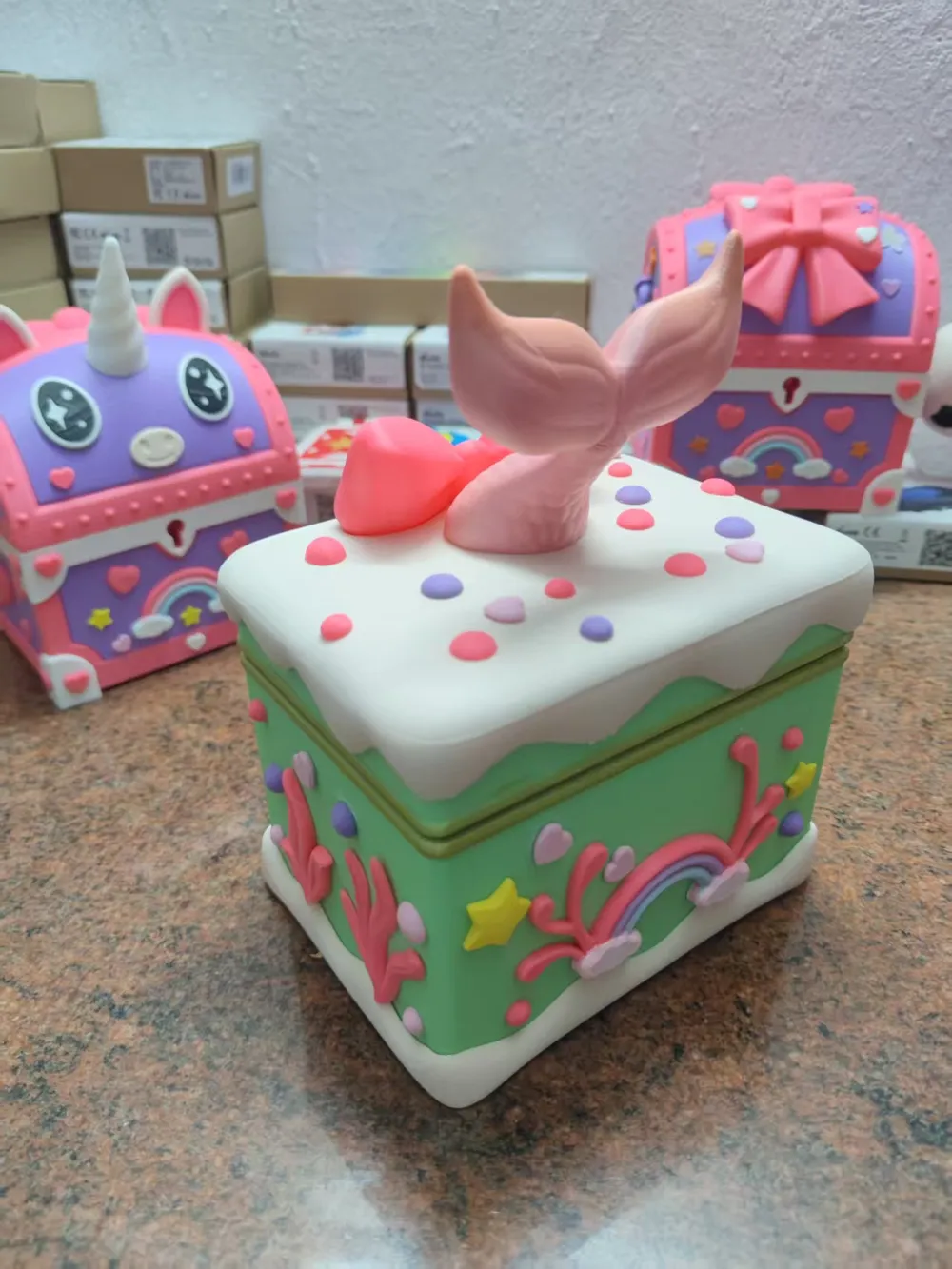 Mermaid Theme Gift Box (with secret compartment) - Free 3D Print Model ...