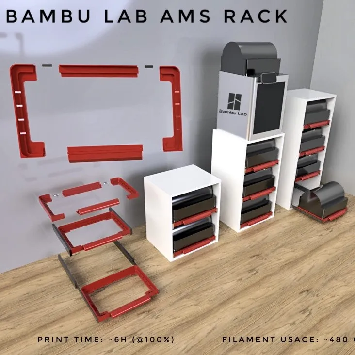 BAMBU LAB AMS RACK DRAWER SYSTEM by Placeholder - MakerWorld