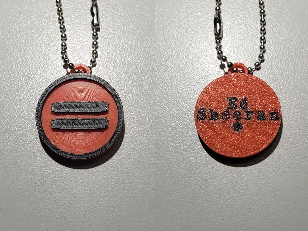 Ed Sheeran Equals = Double Sided Keychain by Putz MakerWorld: Download ...