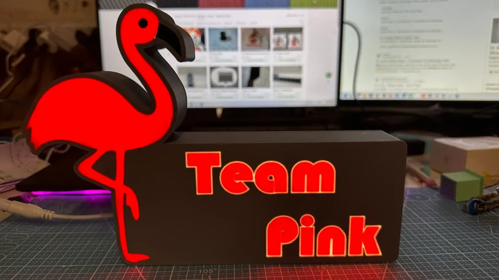 Flamingo Lightbox by Auro2k - MakerWorld