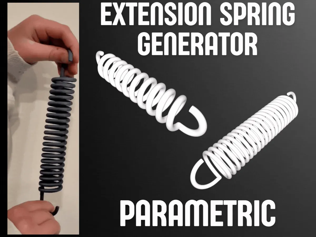 Extension Spring Generator - Parametric - Free 3D Print Model - MakerWorld