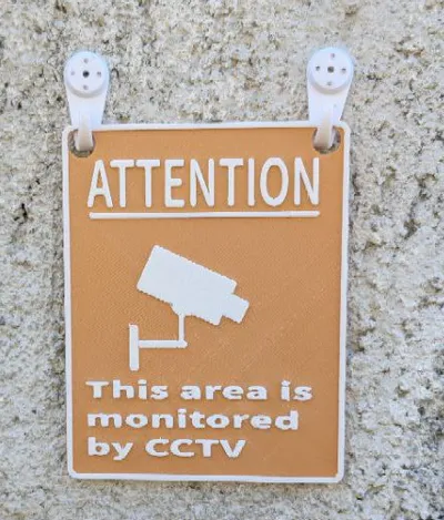 CCTV Warning Sign for Enhanced Security by Handsin3d - MakerWorld