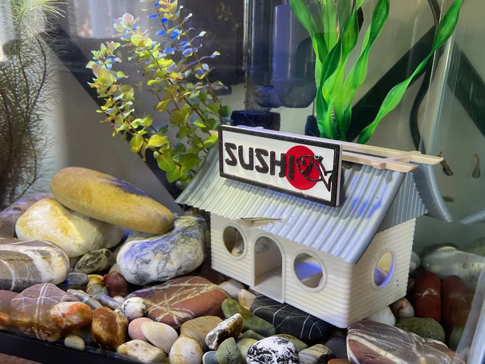 Sushi Shop Aquarium Decoration - Free 3D Print Model - MakerWorld