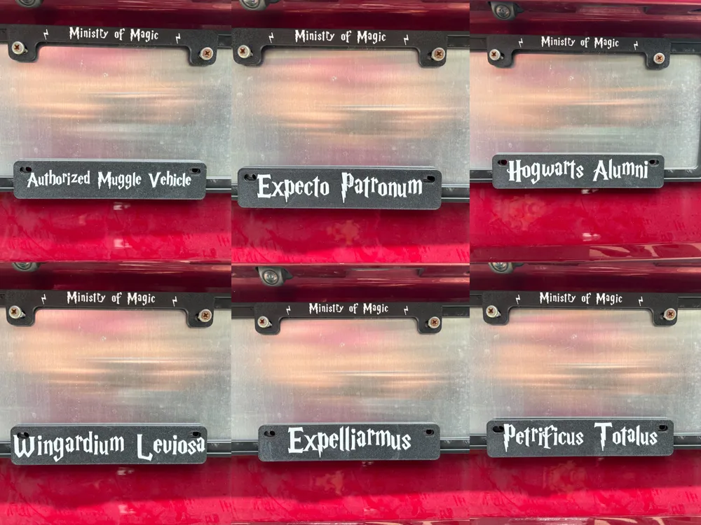 Harry Potter License (12) Plate Frame COLLECTION - Free 3D Print Model ...