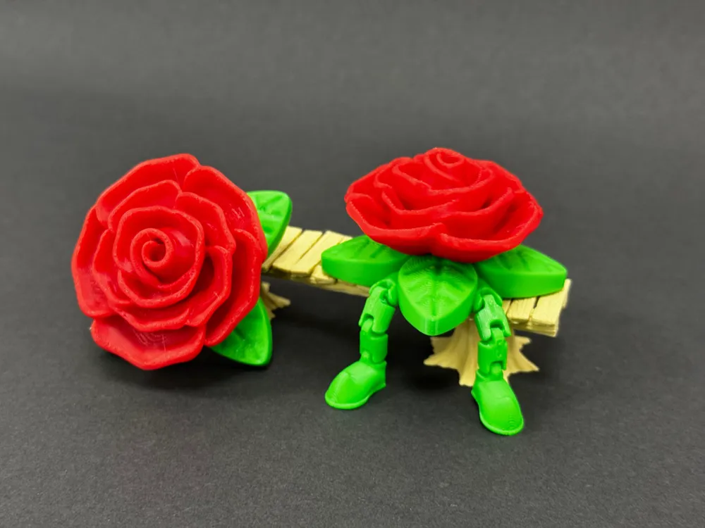 Articulated Rose with Stem - Valentine's day by Ireality - MakerWorld