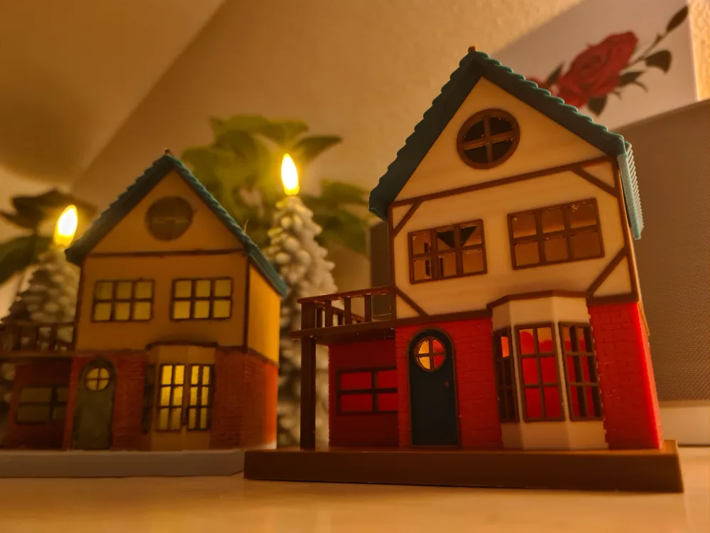 christmas house - Free 3D Print Model - MakerWorld