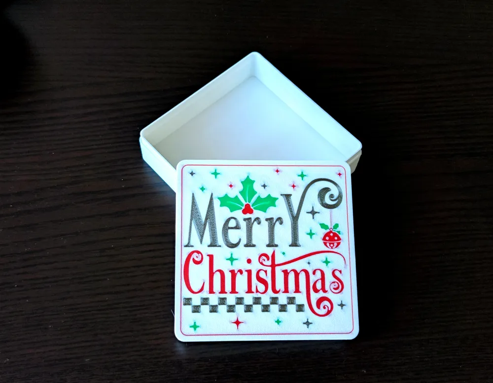 Merry Christmas Square box by Archork - MakerWorld